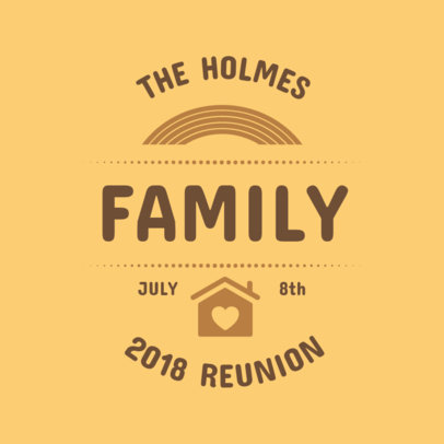 Placeit - Family Reunion Shirts Template with Ornament Illustrations